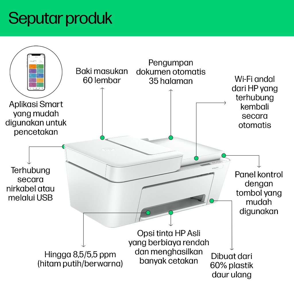Jual Printer HP DeskJet 4275 All in One Print Scan ADF Copy USB ...