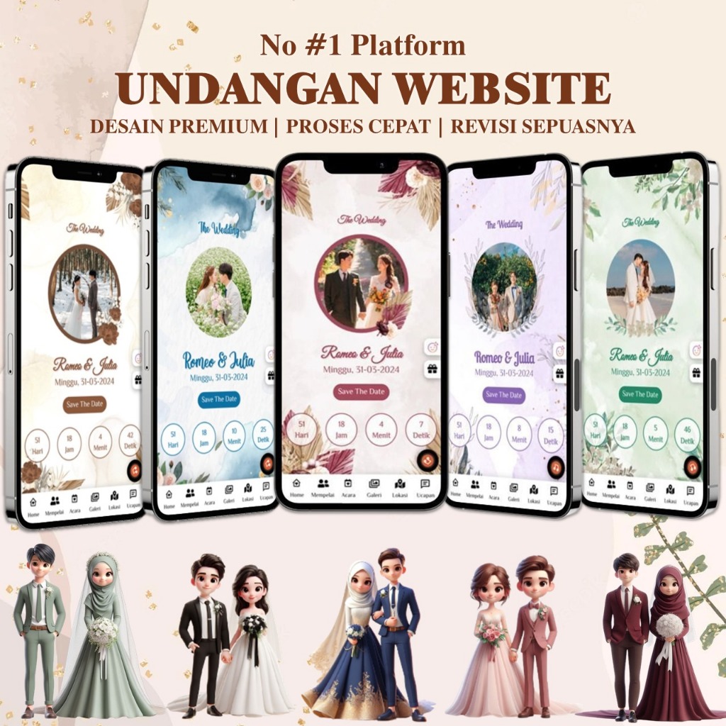 Jual Undangan Digital Website Pernikahan | Menggunakan Foto & Tanpa ...