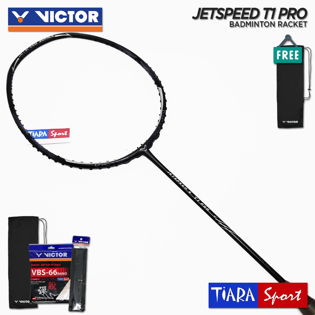 Jual Raket VICTOR Jetspeed T1 Pro - Black - 4U G5 FC Badminton JS | Shopee Indonesia