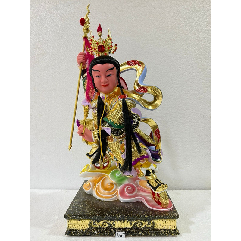 Jual Patung dewa naca / locia / nezha injak 2roda taiwan kayu 16in ...