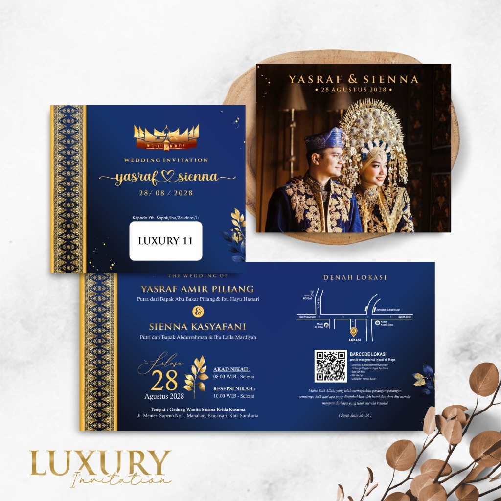 Jual UNDANGAN PERNIKAHAN GLOSSY FULL COLOUR ELEGANT - UNDANGAN NIKAH ...