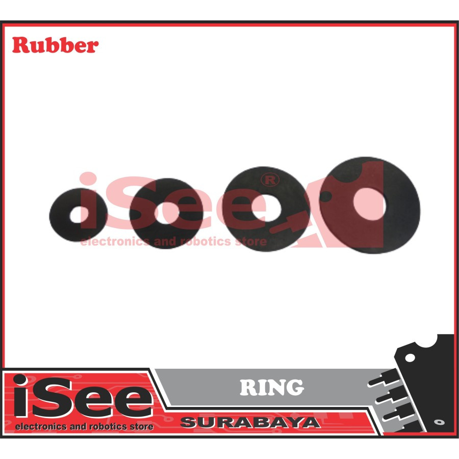 Jual Ring Karet M8x24x2 mm rubber hole 8mm Screw Nut Mur Baut M8 ...