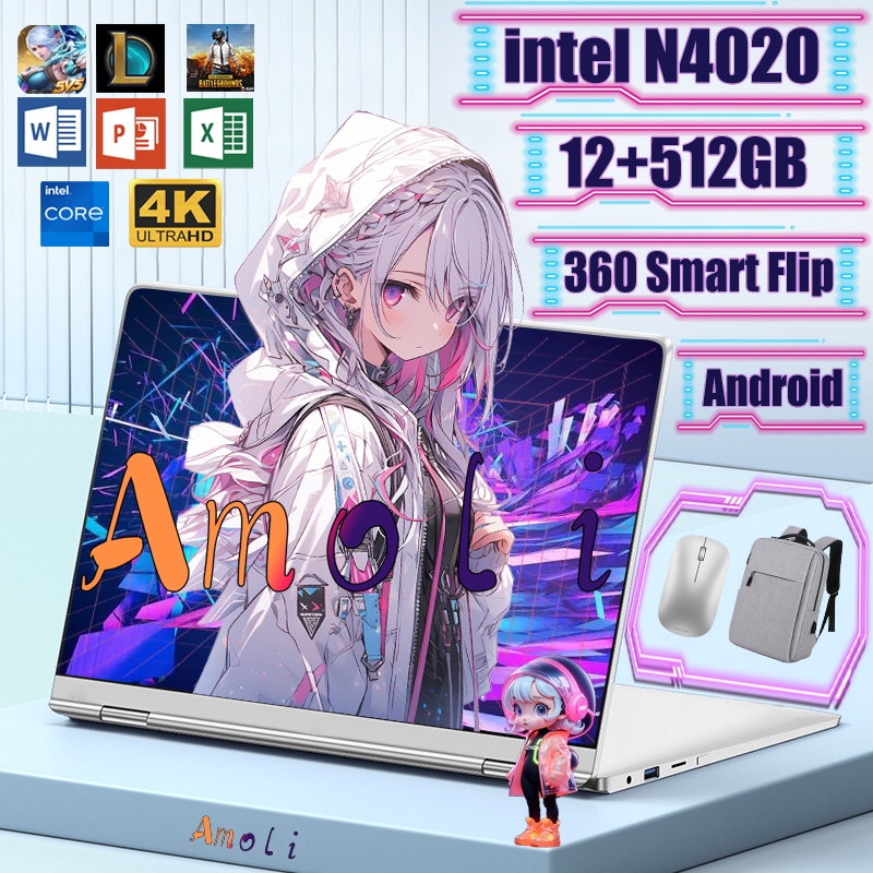 Jual [360° lipat] Amoli laptop touchsreen 11.3" baru Intel celeron ...