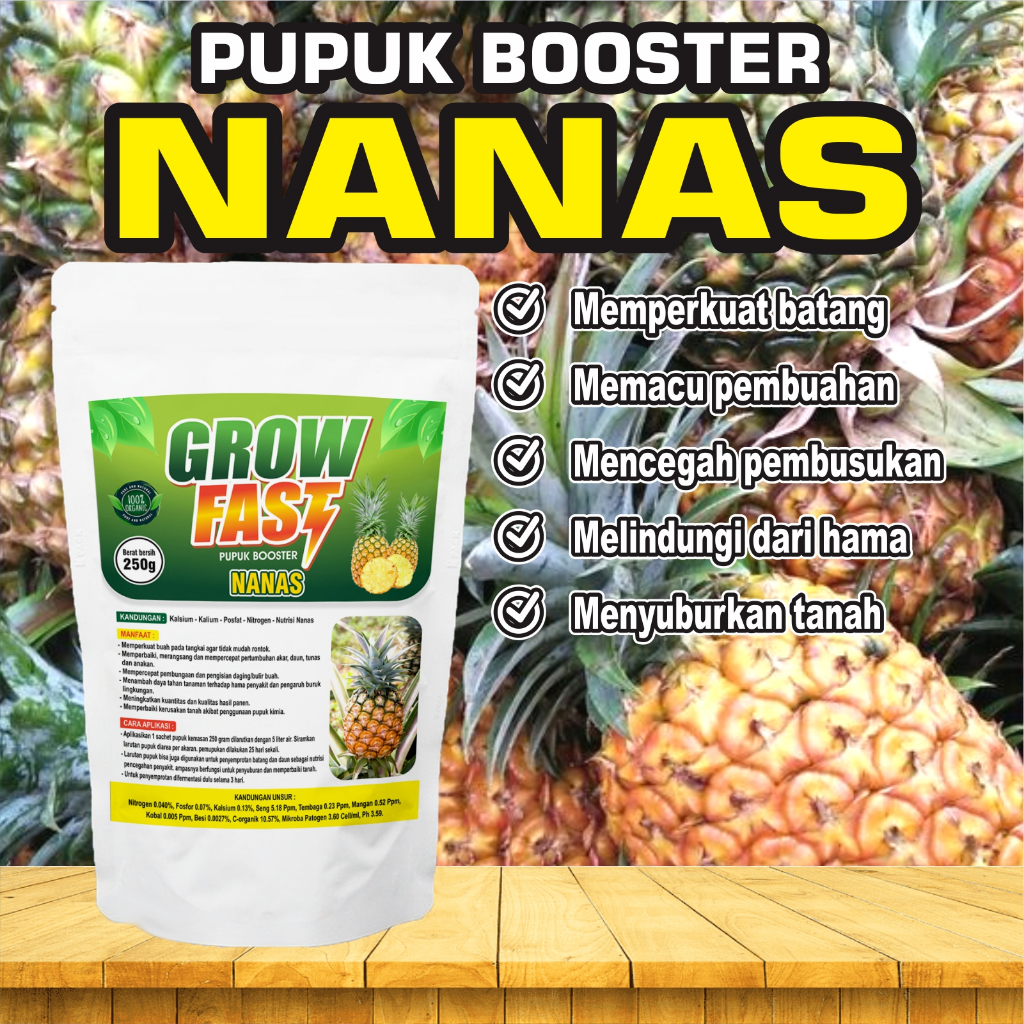 Jual Pupuk Booster Nanas 250gr pupuk organik pelebat tanaman pupuk organik perangsang ...