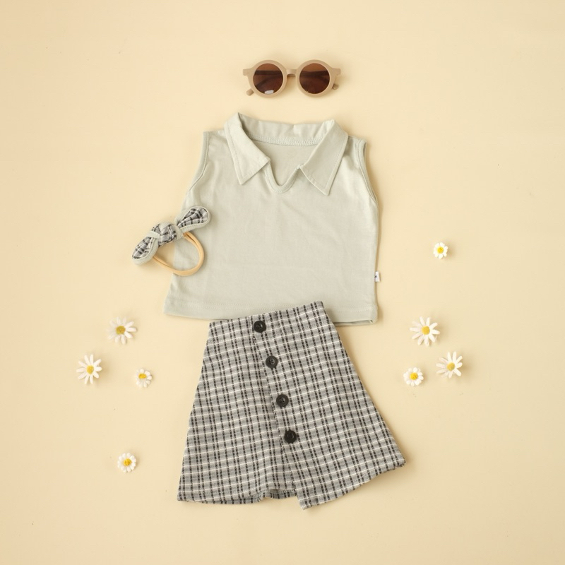 Jual Setelan bayi Zee Jkt48 bahan katun knit bonus headband 0-12 bulan ...