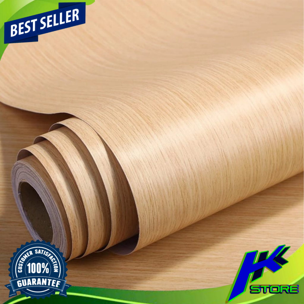 Jual Wallpaper Dinding Motif Kayu 45cm X 5m Jati Muda Wallpaper Sticker
