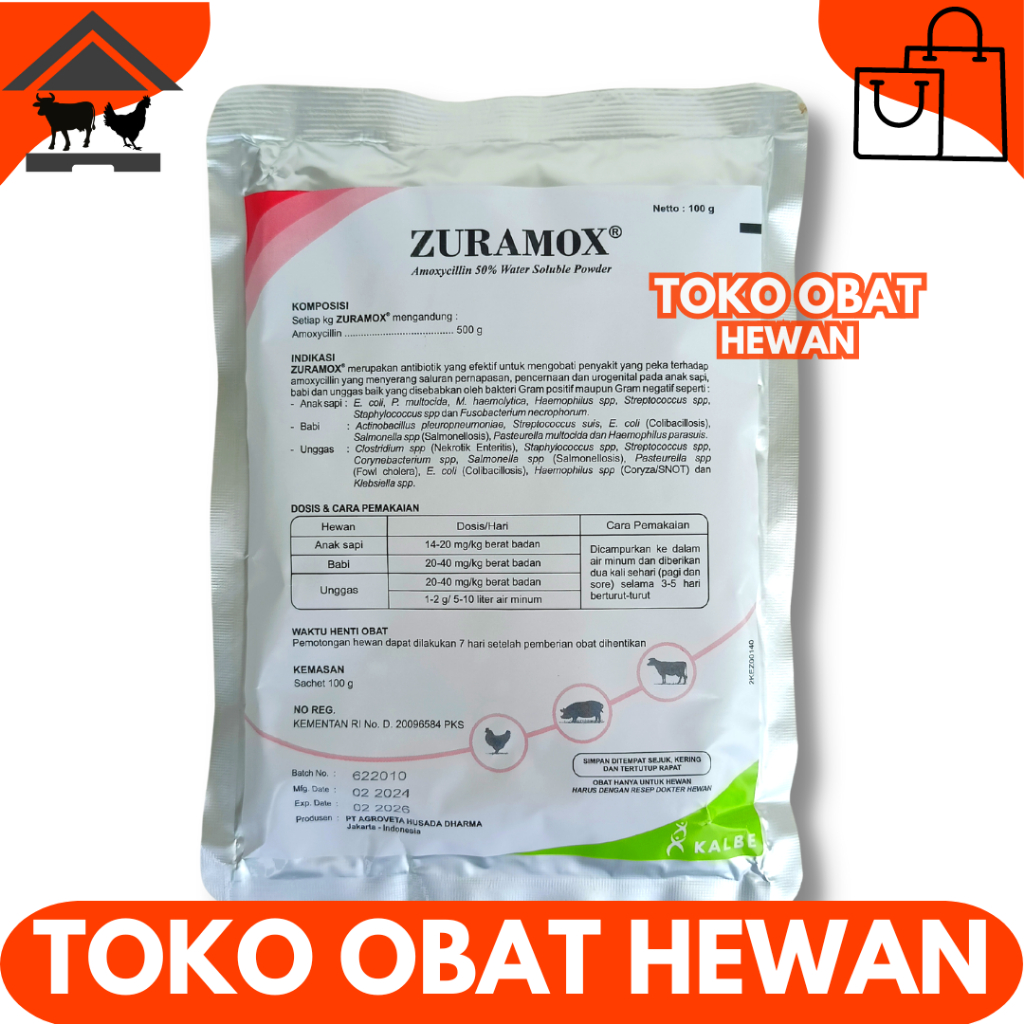 Jual ZURAMOX 100 GRAM KALBE - Like Agrimox - Obat Ayam Flowl Cholera ...