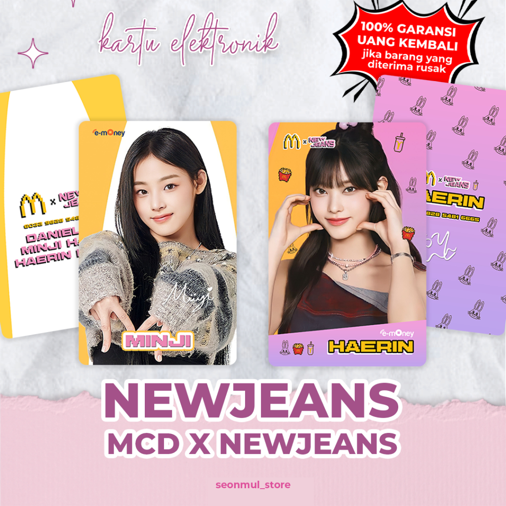 Jual MCD X NEW JEANS EMONEY / TAP CASH / FLAZZ / BRIZZI / TAPCASH ...