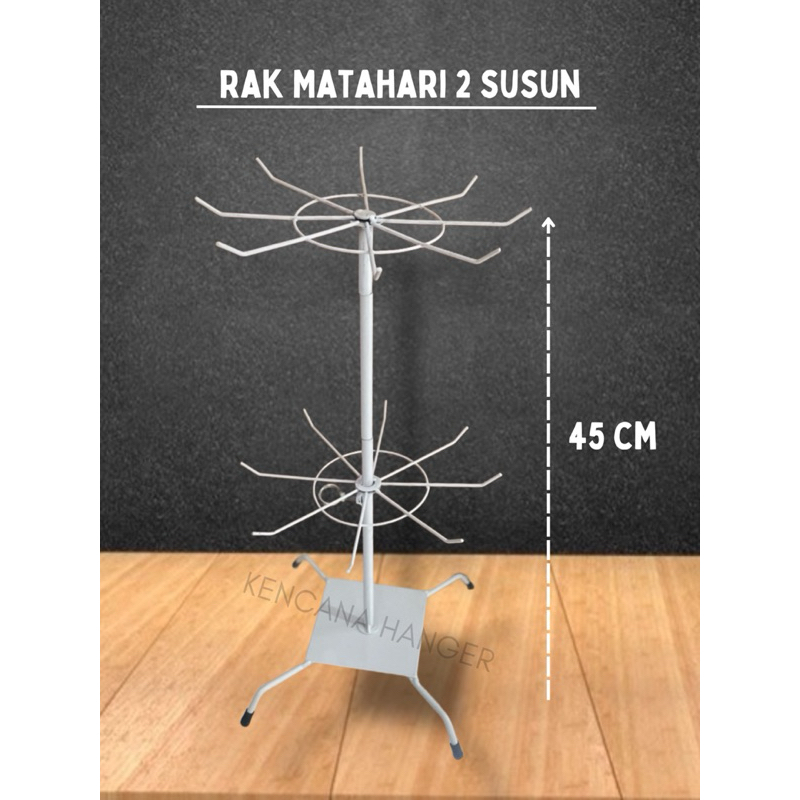 Jual Rak Display Putar Matahari 2 susun gantungan aksesoris display ...