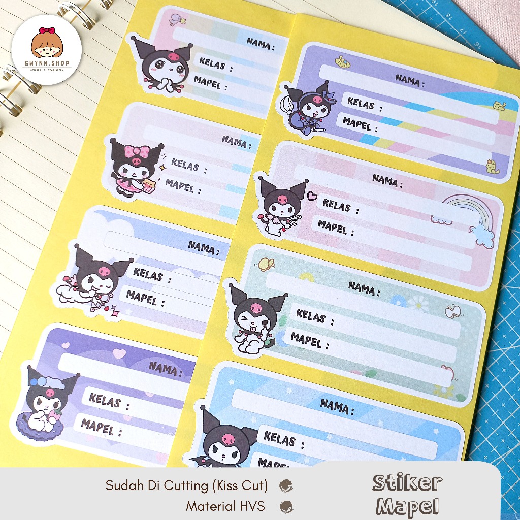 Jual Stiker Mapel | Label Buku Mata Pelajaran Sekolah | Kuromi | Shopee ...
