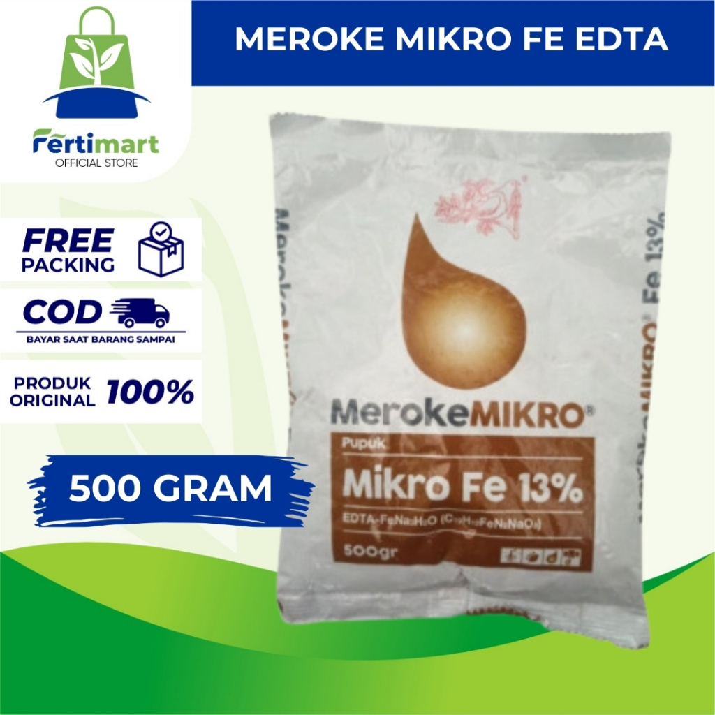 Jual Fertimart - Meroke Mikro Fe EDTA 500 gram Pupuk Mikro Fe Zat Besi ...