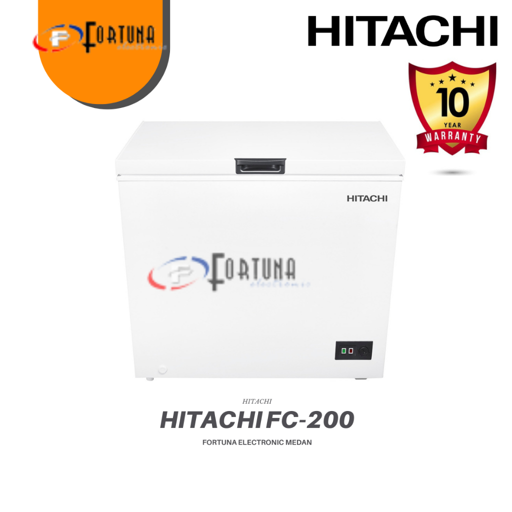 Jual CHEST FREEZER 200 LITER HITACHI TYPE : F-C200 LEMARI PEMBEKU ...