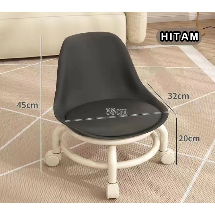 Jual Kursi Jongkok Roda Kursi Bulat Mini Kursi Dingklik Bundar Bangku ...