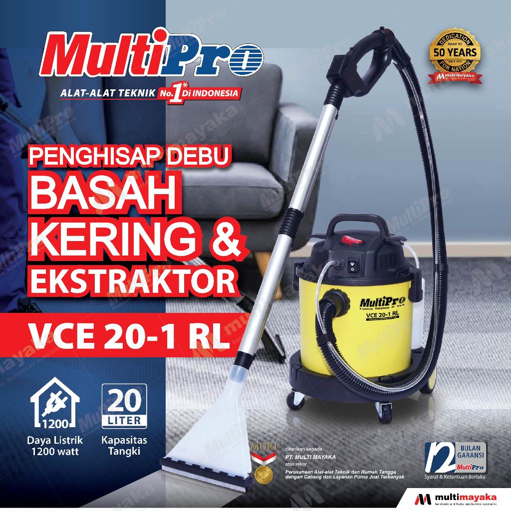 Jual MULTIPRO Vacuum Cleaner Wet, Dry, dan Blower Kapasitas 20 Liter ...