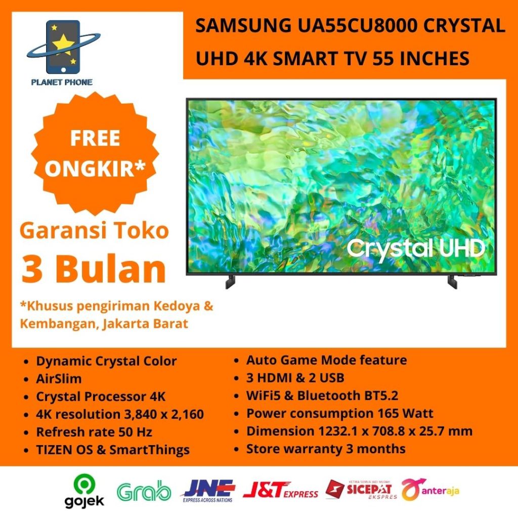 Jual SAMSUNG UA-55CU8000 SMART TV CRYSTAL UHD 4K 55 INCH | Shopee Indonesia