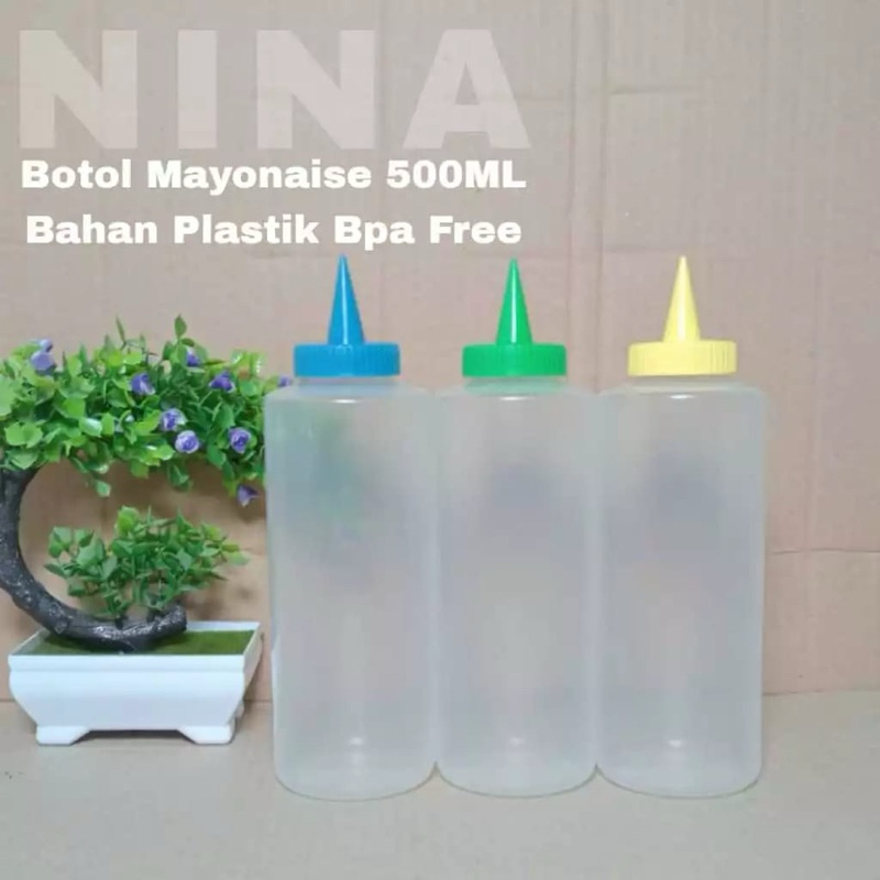 Jual Botol Mayones Plastik 500ML NINA Bpafree | Shopee Indonesia