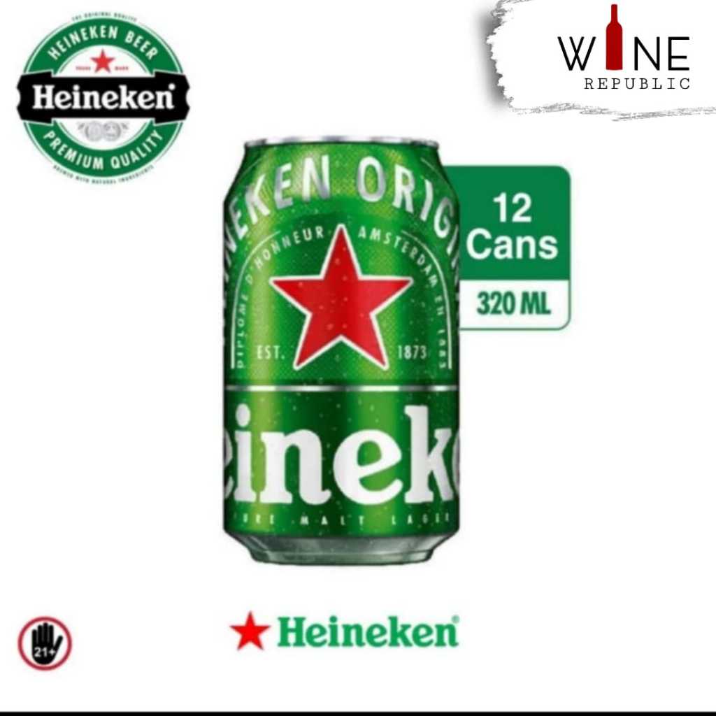 Jual BIR Heineken Kaleng Can Beer Pure Malt Lager 12x 320ml | Shopee ...