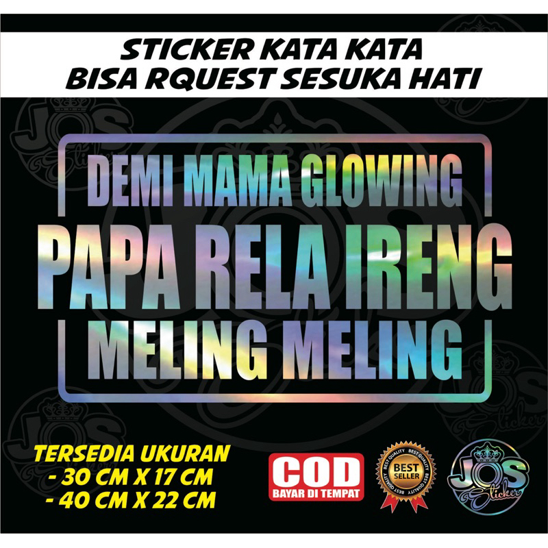 Jual STICKER SKOTLET CUTTING KATA KATA STICKER MOBIL STICKER KACA ...