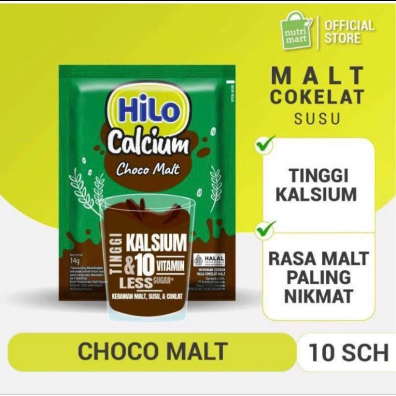 Jual HILO CALCIUM CHOCO MALT 10 SACHET | Shopee Indonesia