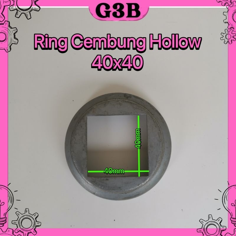 Jual ring bulat pipa hollow 4x4 kaki ring cembung ornamen pintu pagar ...