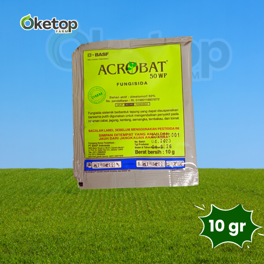 Jual Acrobat 50 WP 10 gr ORIGINAL Fungisida Sistemik Obat Jamur Antraknosa Embun Bulu Busuk Daun ...