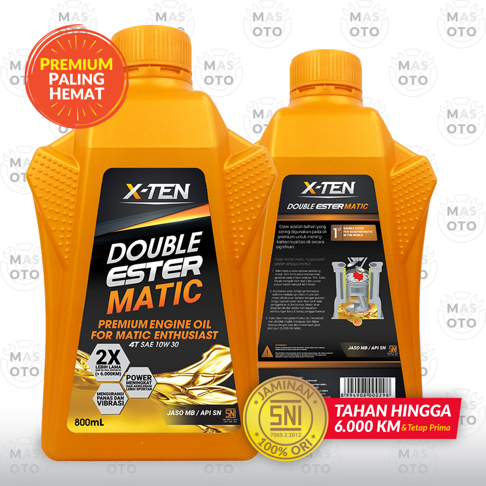 Jual Oli Motor Matic Premium Honda ADV, Vario, PCX - X-TEN Double Ester ...