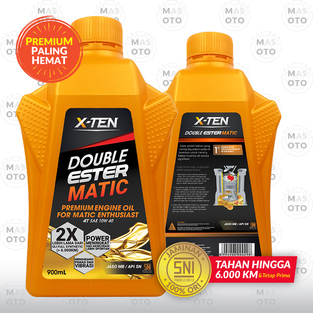 Jual Oli Motor Matic Premium Yamaha N-Max, X-Max, Lexi - X-TEN Double Ester Matic 10W-40 (0.9L ...