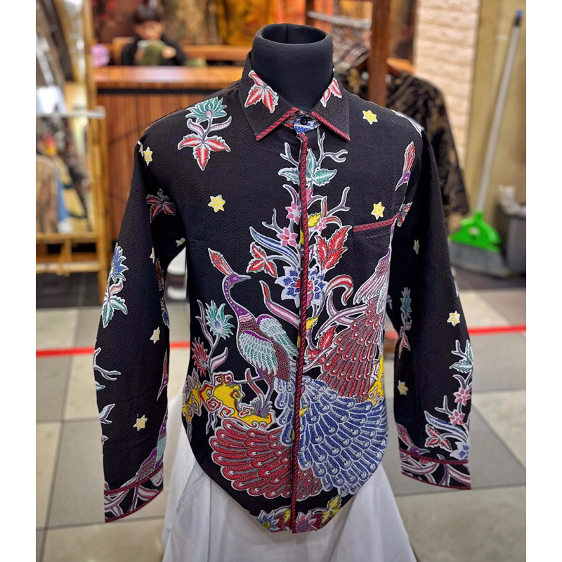 Jual batik pria exclusive smock bordir premium / hem batik doby ...