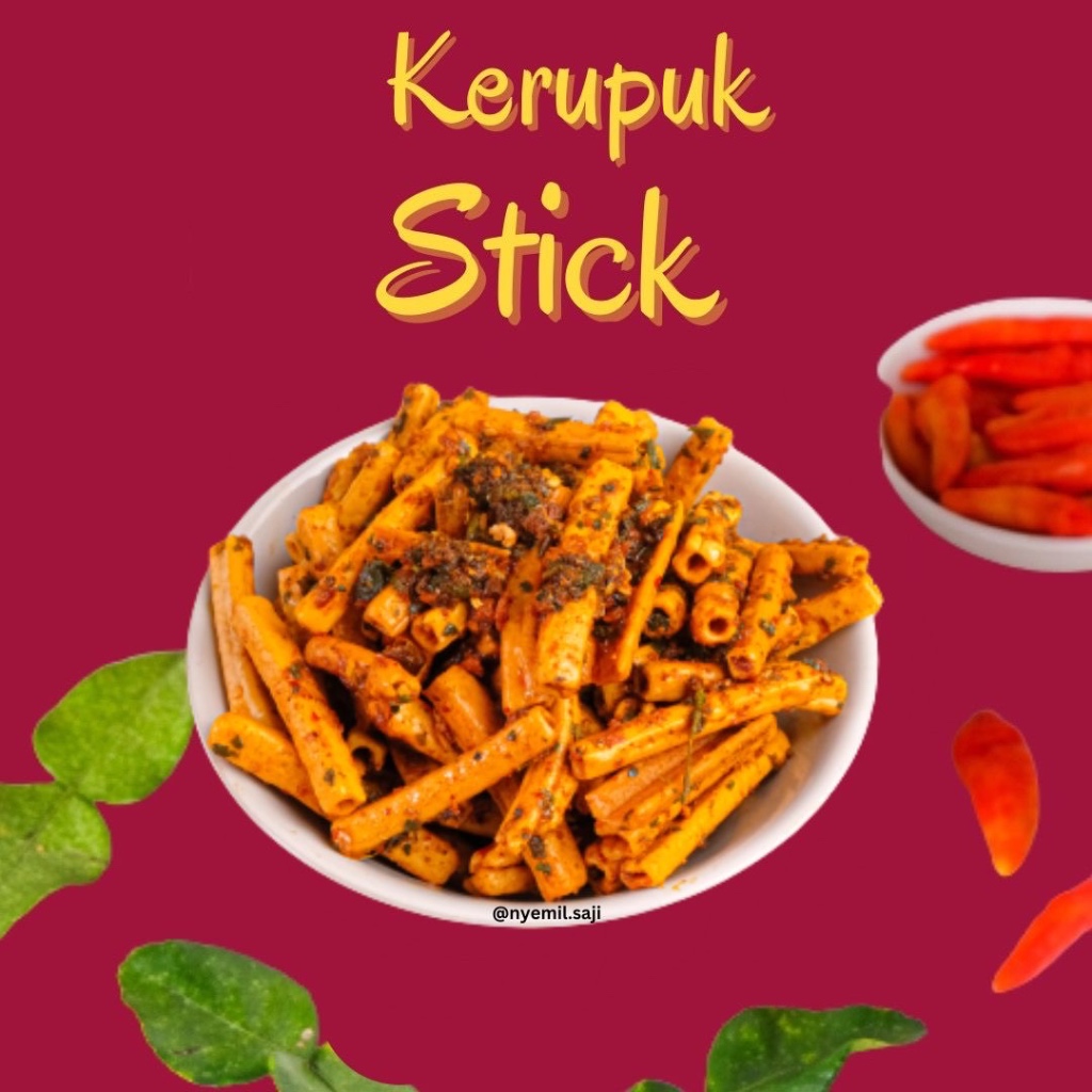 Jual Krupuk Stick 70 Gram By Nyemilsaji | Shopee Indonesia