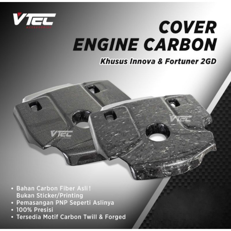 Jual Cover Engine Carbon Innova Reborn Fortuner Vrz 2GD 1GD | Shopee ...