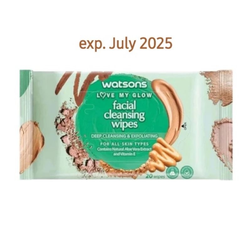 Jual Watsons Facial Cleansing Wipes Deep Cleansing & Exfoliating 20s ...