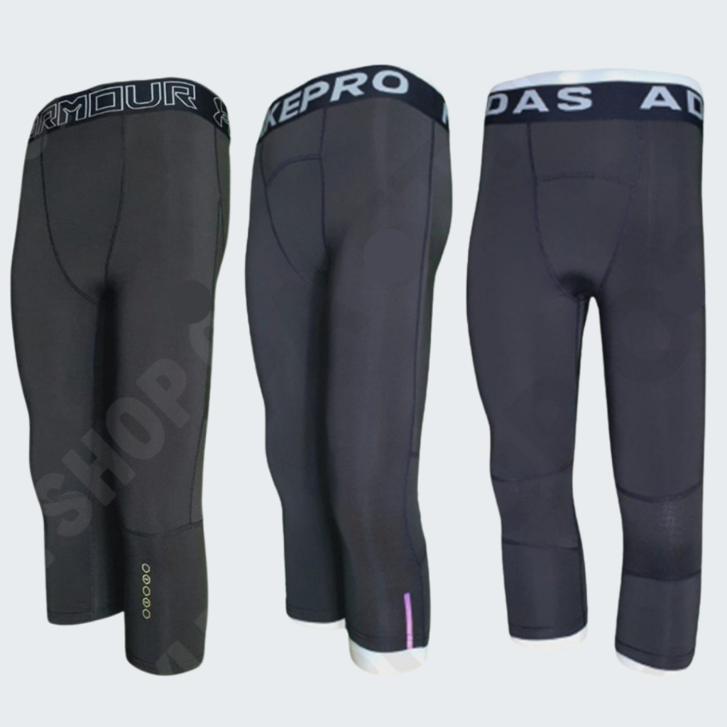 Jual Oppa Style Shop Celana Legging Sport 3/4 Cowok Pria Gym Senam ...