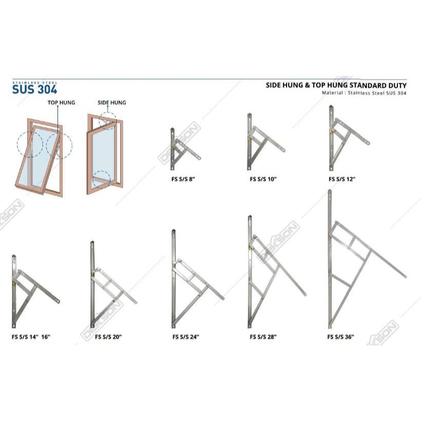 Jual Friction Stay Deluxe Side Hung Top Hung Dekkson Standard Duty ...