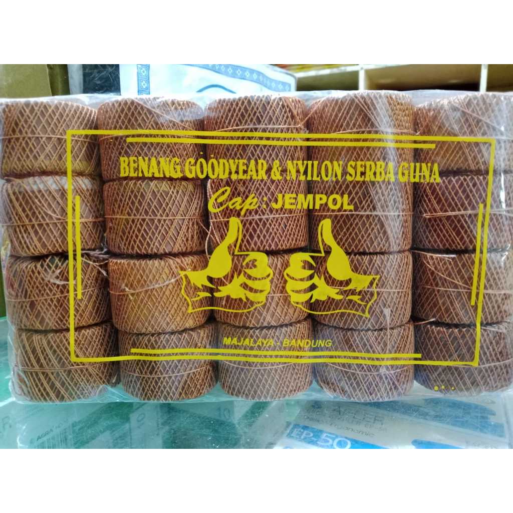 Jual Benang Sol / Tali Sol Sepatu Coklat 1 Cap JEMPOL 1 Pack -20 pcs ...
