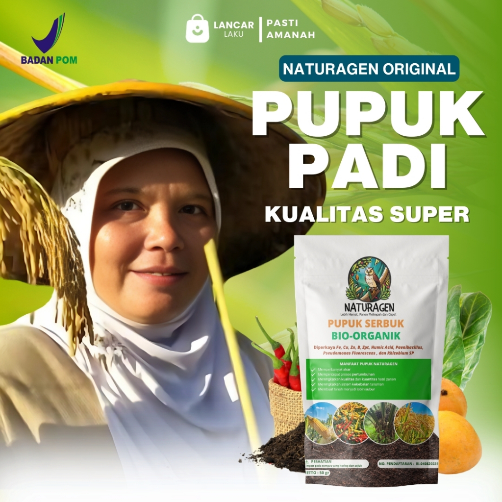 Jual Naturagen Pupuk Padi - Pupuk Bio Organik Tanaman Lebat Buah Dan ...