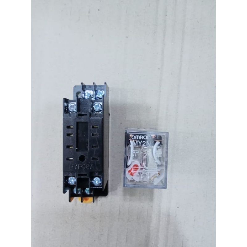 Jual relay Omron my2n 220v 8kaki + socket / relay 220v 8pin + socket ...
