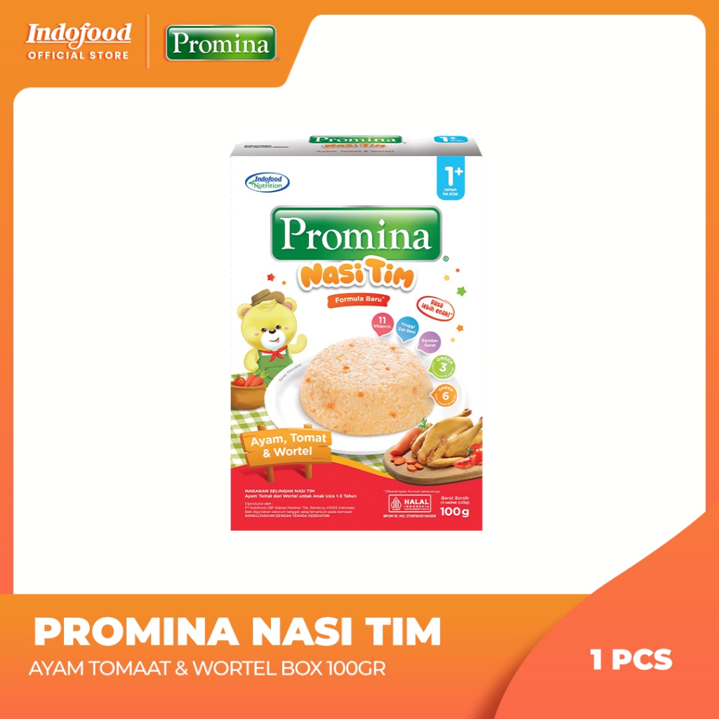 Jual Promina Nasi Tim Ayam Kampung Tomat Wortel 100 Gr | Shopee Indonesia