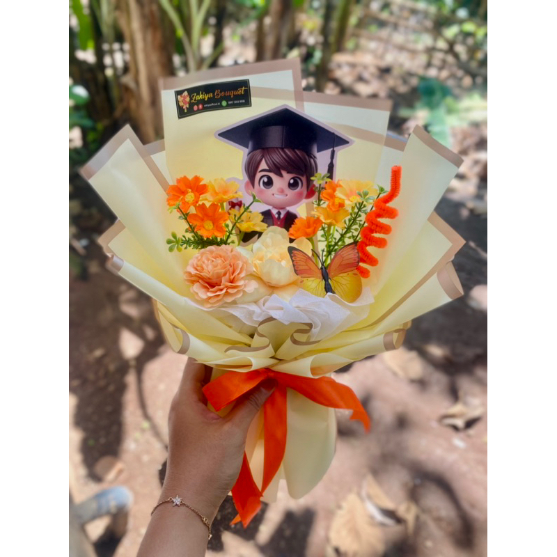 Jual BUKET BUNGA + TOPPER WISUDA/BUKET WISUDA/BUKET TOPPER/BUKET BUNGA ...