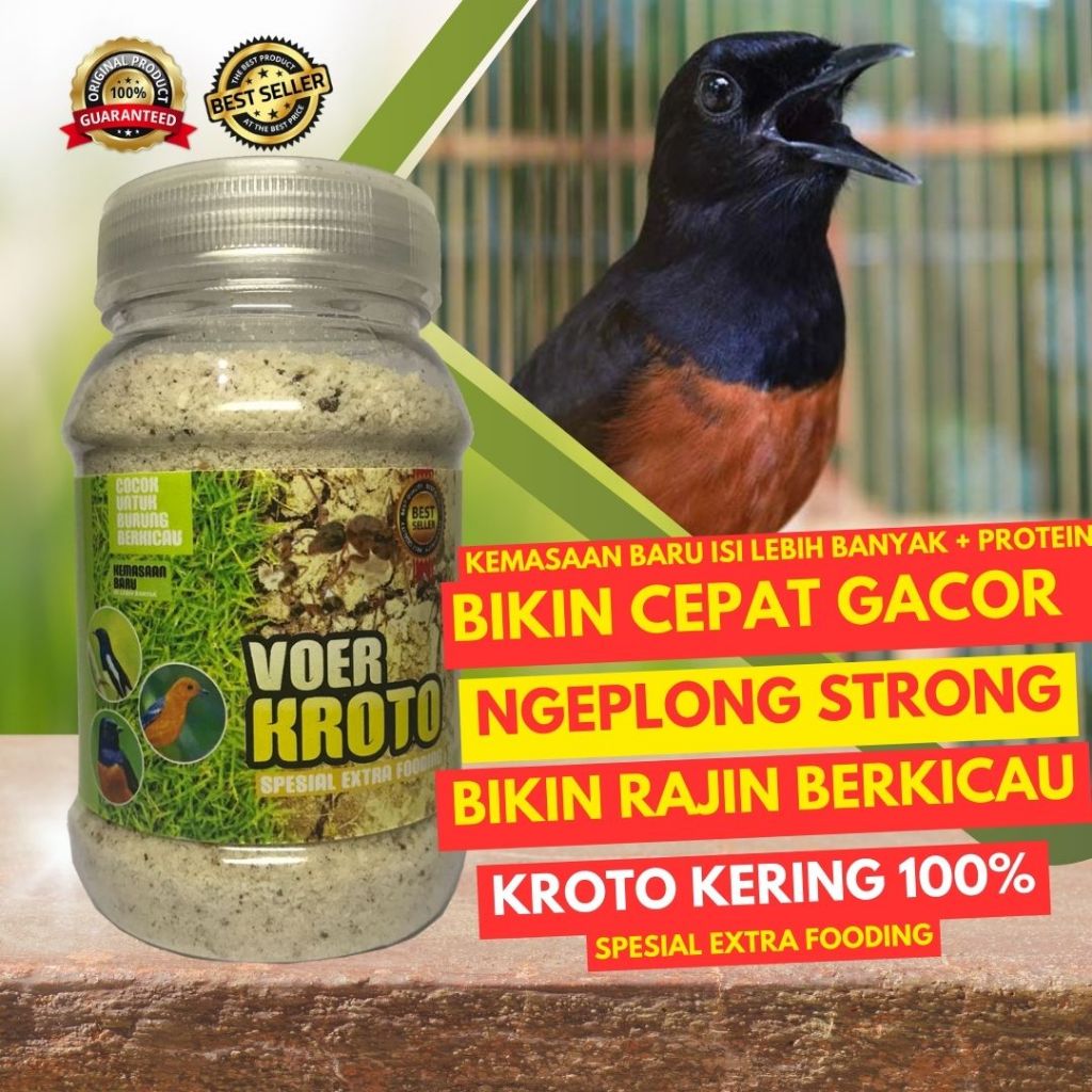 Jual PAKAN BURUNG VOER HALUS KROTO UNTUK MURAI ANIS MERAH KACER POCI ...
