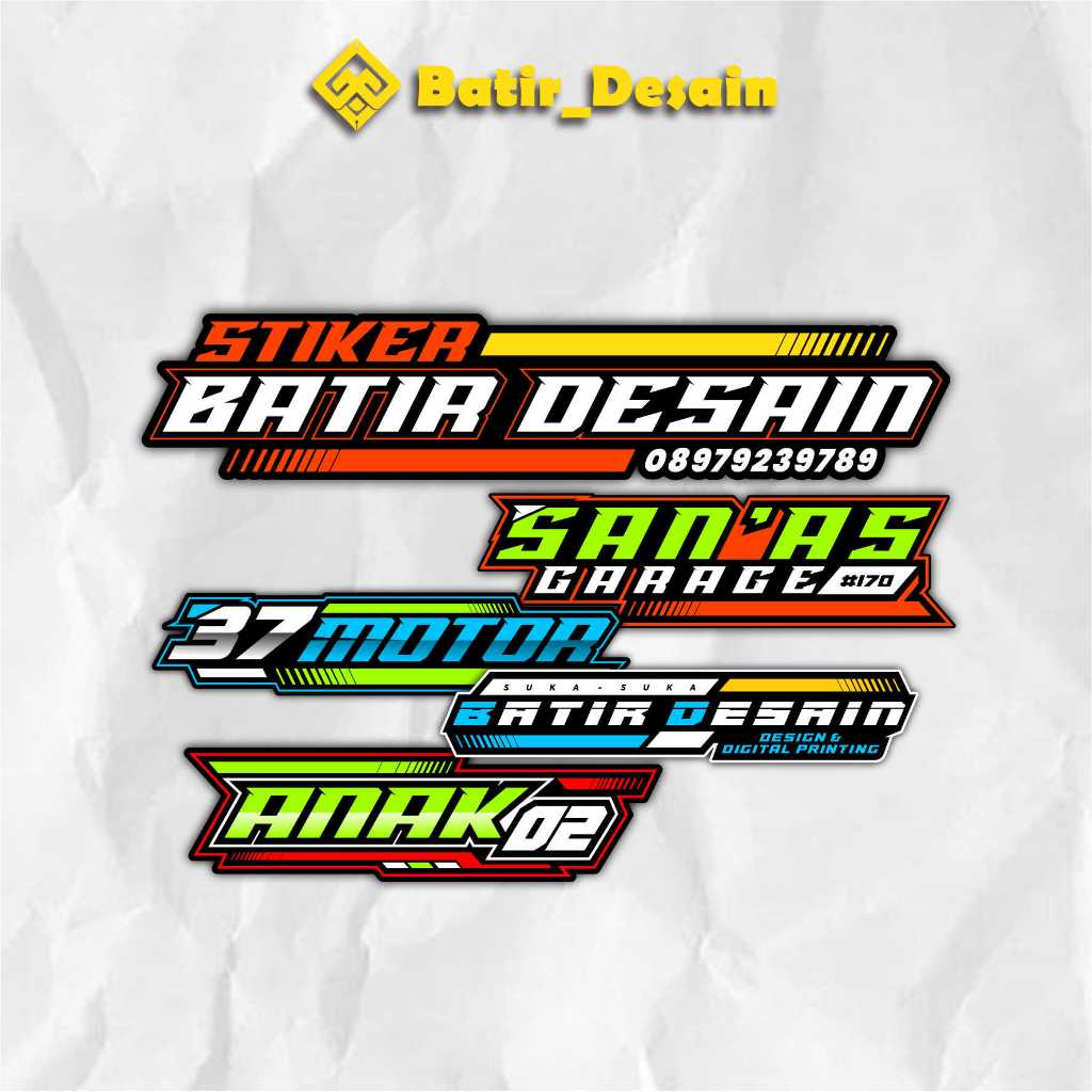 Jual COD Stiker Cutting Stiker Nama Racing Stiker Komunitas Sticker ...