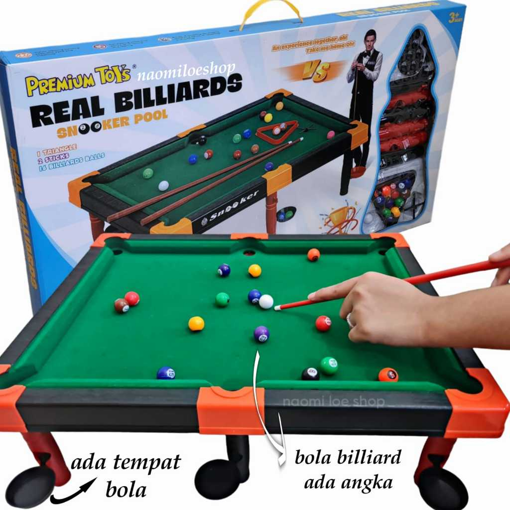 Jual Real Billiards snooker pool besar 70cm mainan billiard jumbo board ...