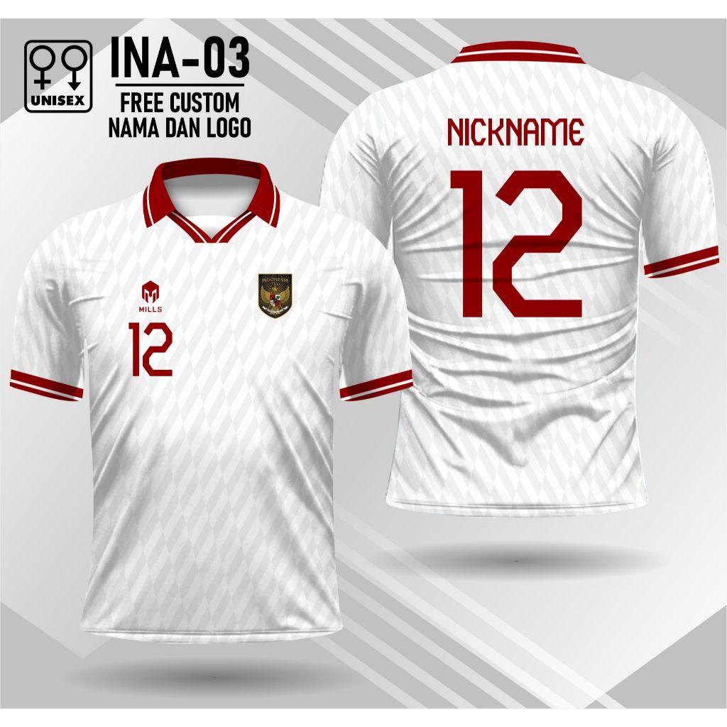 Jual Jersey timnas terbaru piala asia 2024 baju bola timnas indonesia model kerah polo free ...