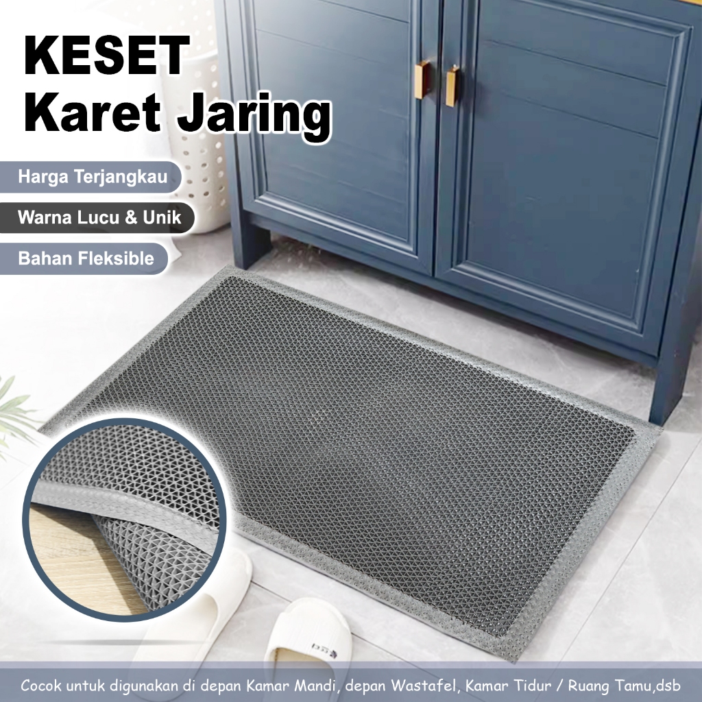 Jual Keset Karet Kamar Mandi Model Jaring PVC Anti Slip Selip 60x40cm ...
