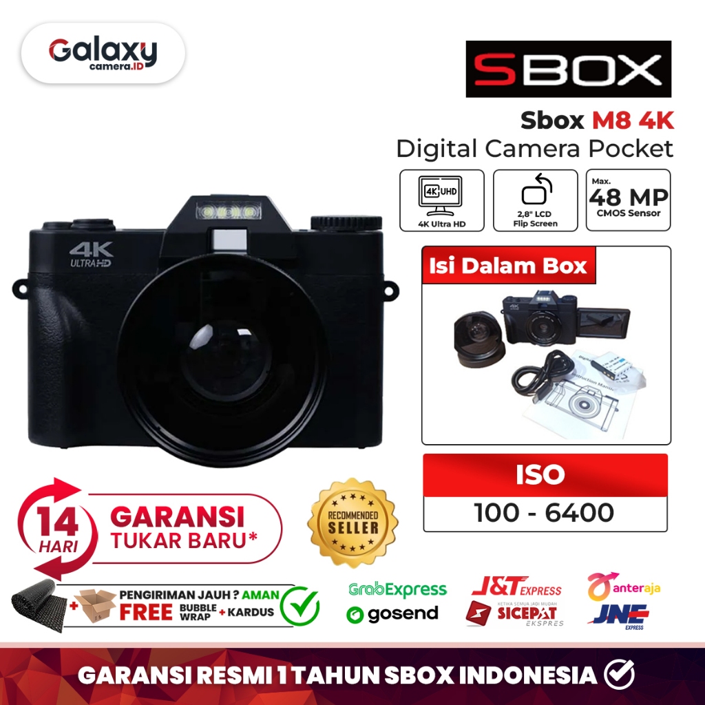 Jual Sbox M8 Digital Camera 4K Ultra HD Macro Lens Garansi Resmi | Shopee Indonesia