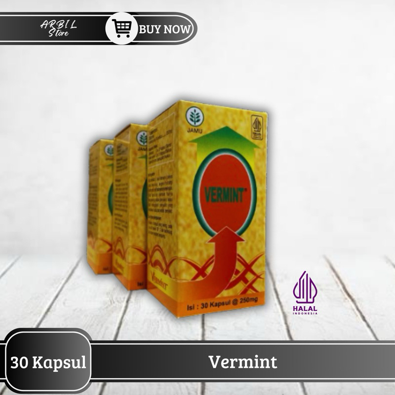 Jual Vermint Isi 30 Kapsul Obat Cacing Kapsul Original Atasi Tipes ...