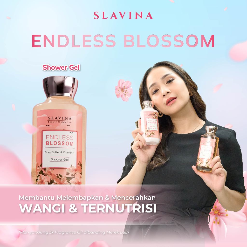 Jual SLAVINA Endless Blossom Shower Gel - Sabun Mandi Parfum Nagita ...