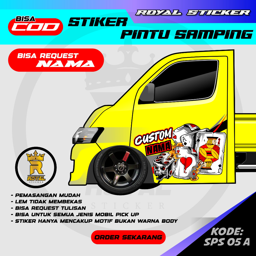 Jual 2 SISI STICKER DECAL PINTU PICK UP TERBARU-DECAL PINTU TRAGA ...