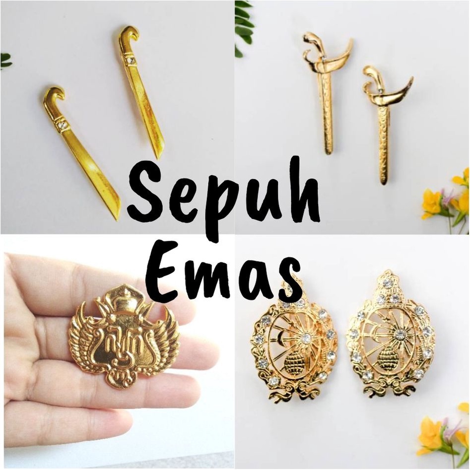 Jual Pin Bros Lapis Emas sepuh emas souvenir, keris pedang keraton ...