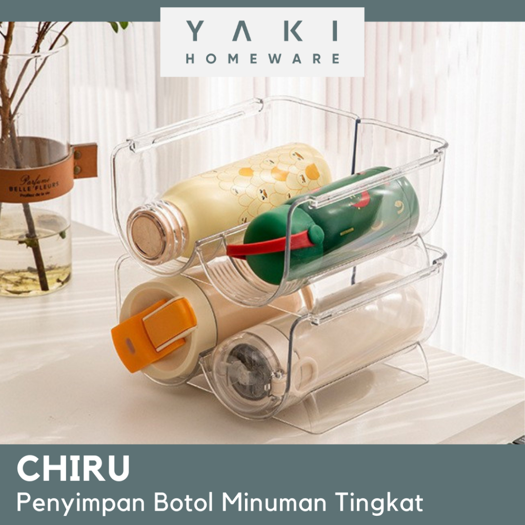 Jual YAKI - CHIRU Rak Bottle Transparan Tempat Simpan Botol Minum ...