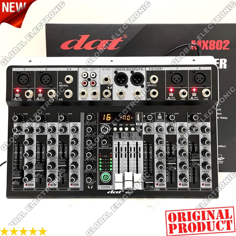 Jual Mixer Audio DAT MX 802 Original 8 Channel Mixer Dat MX802 Mixing 8 Bagus | Shopee Indonesia